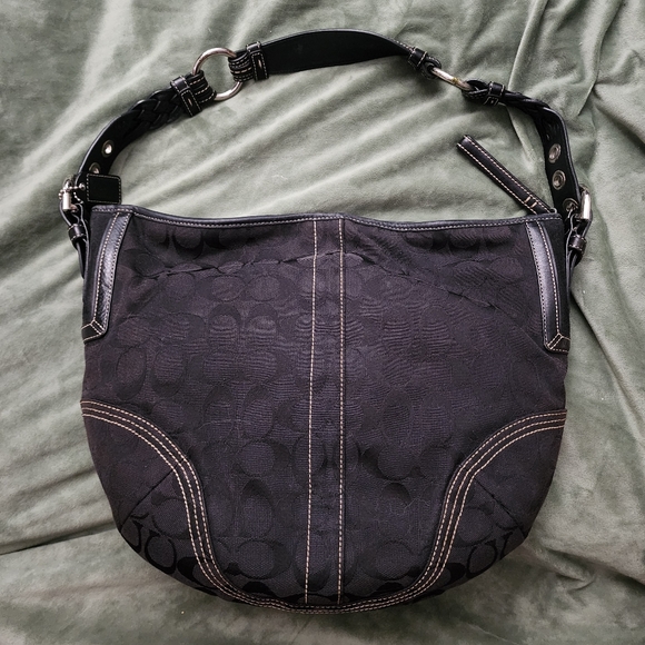 Coach | Bags | Coach 6279 Vintage Signature Black Fabric Braided ...